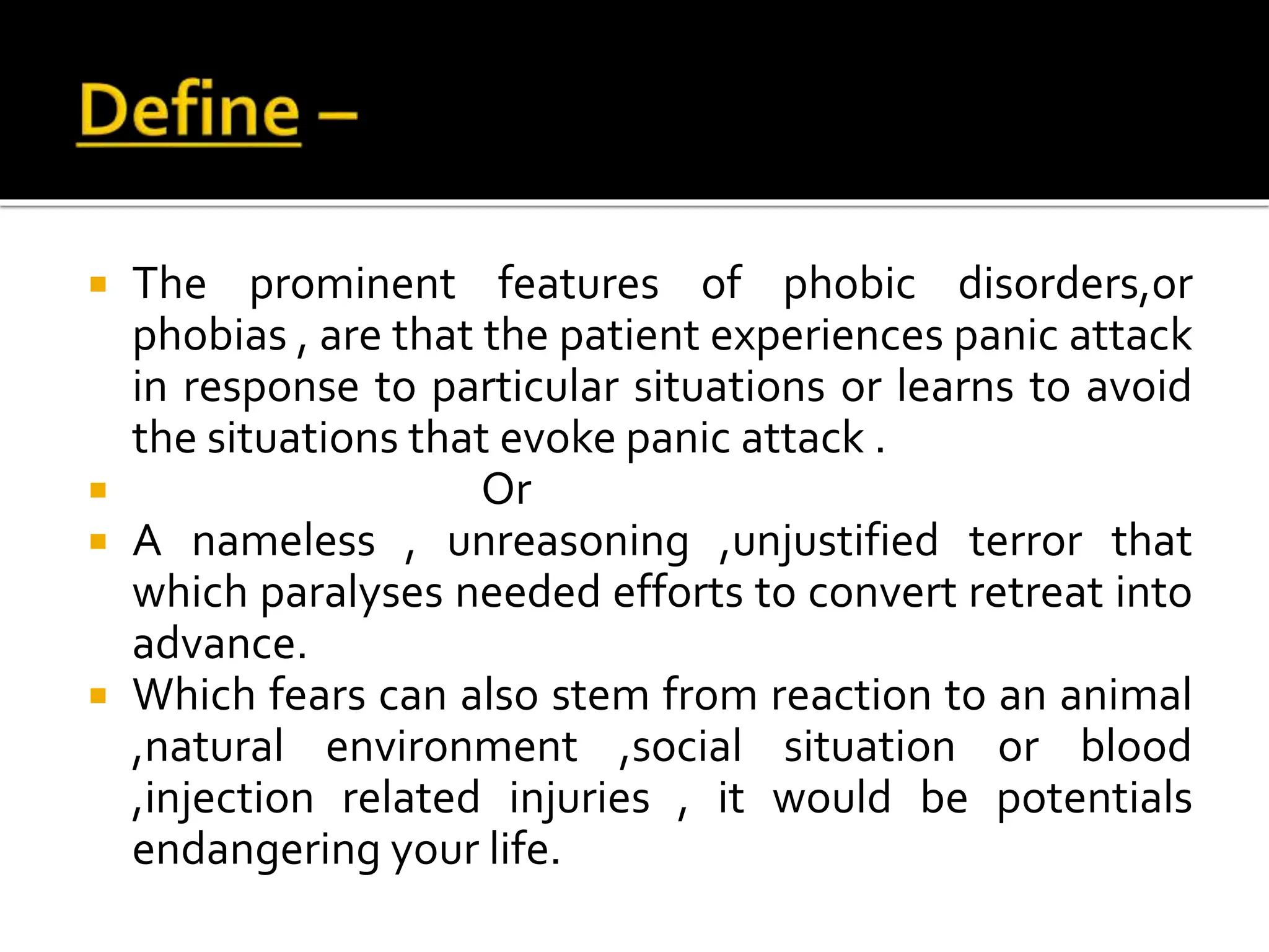 PHOBIA.pptx its classification and it management | PPTX