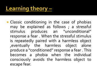 PHOBIA.pptx its classification and it management | PPTX
