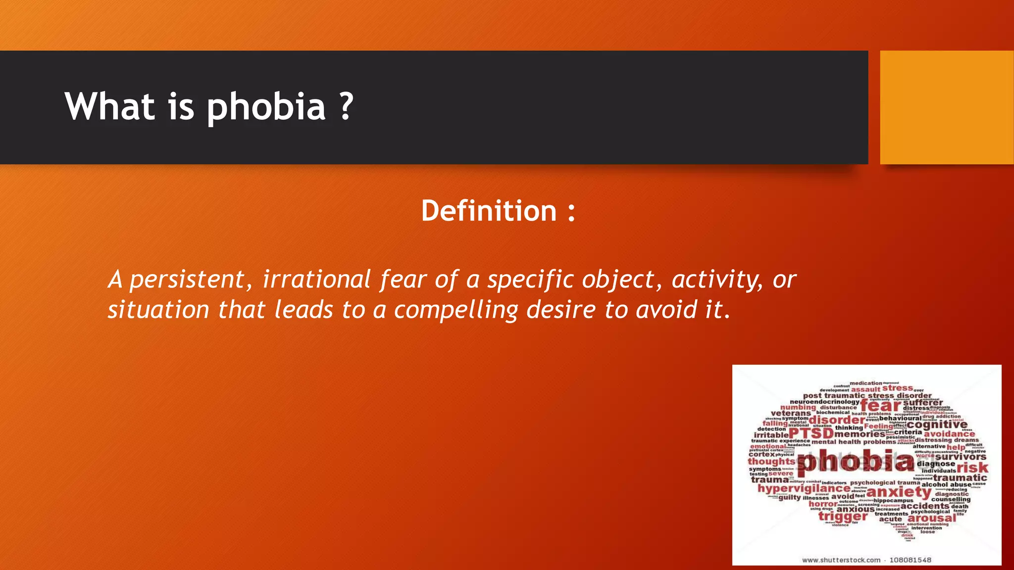 Phobia ( Psychologhy project) | PPTX