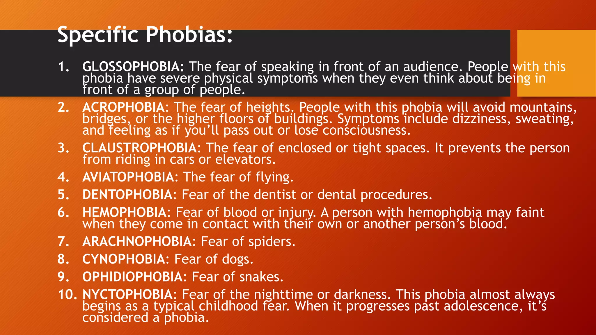Phobia ( Psychologhy project) | PPTX