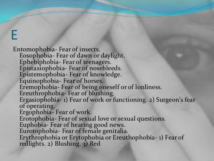 Phobia listsh