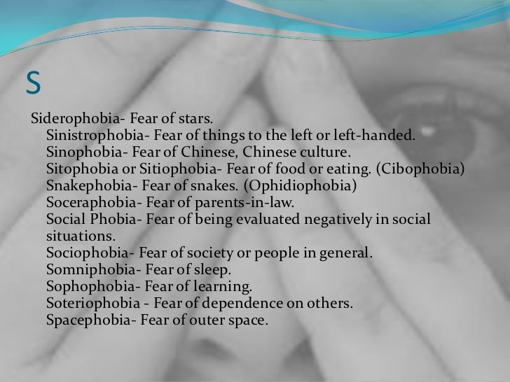 Phobia listsh