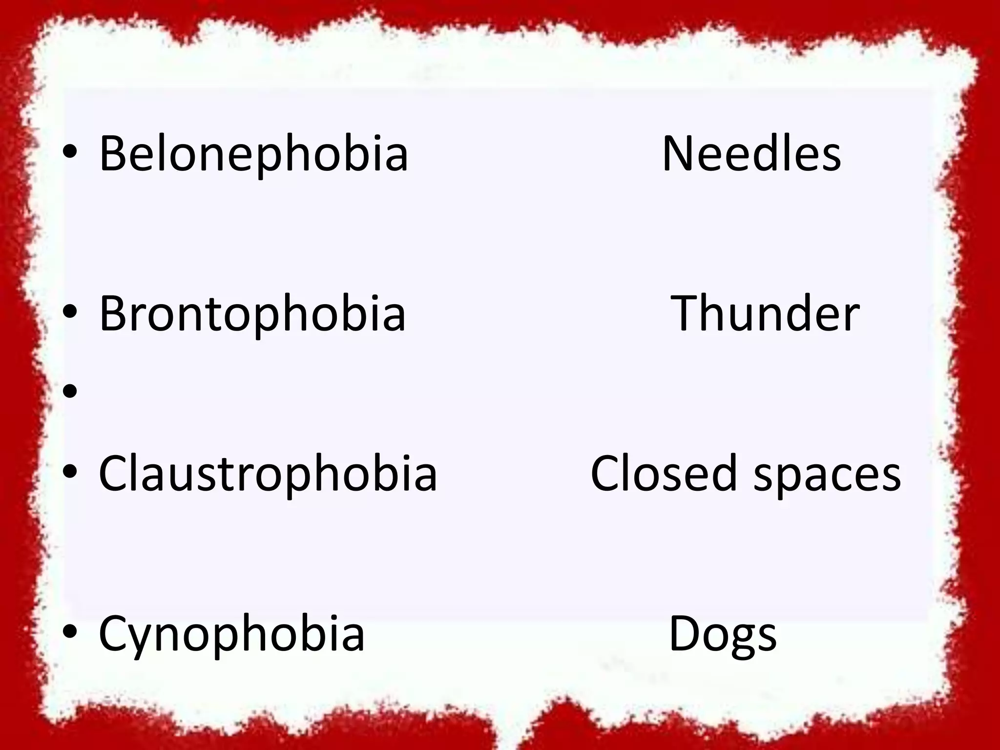 Phobias | PPTX