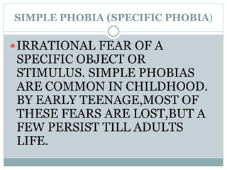 Phobic anxiety disorder | PPTX
