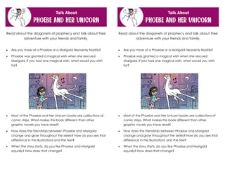 Phoebe and Her Unicorn Discussion Questions | PDF