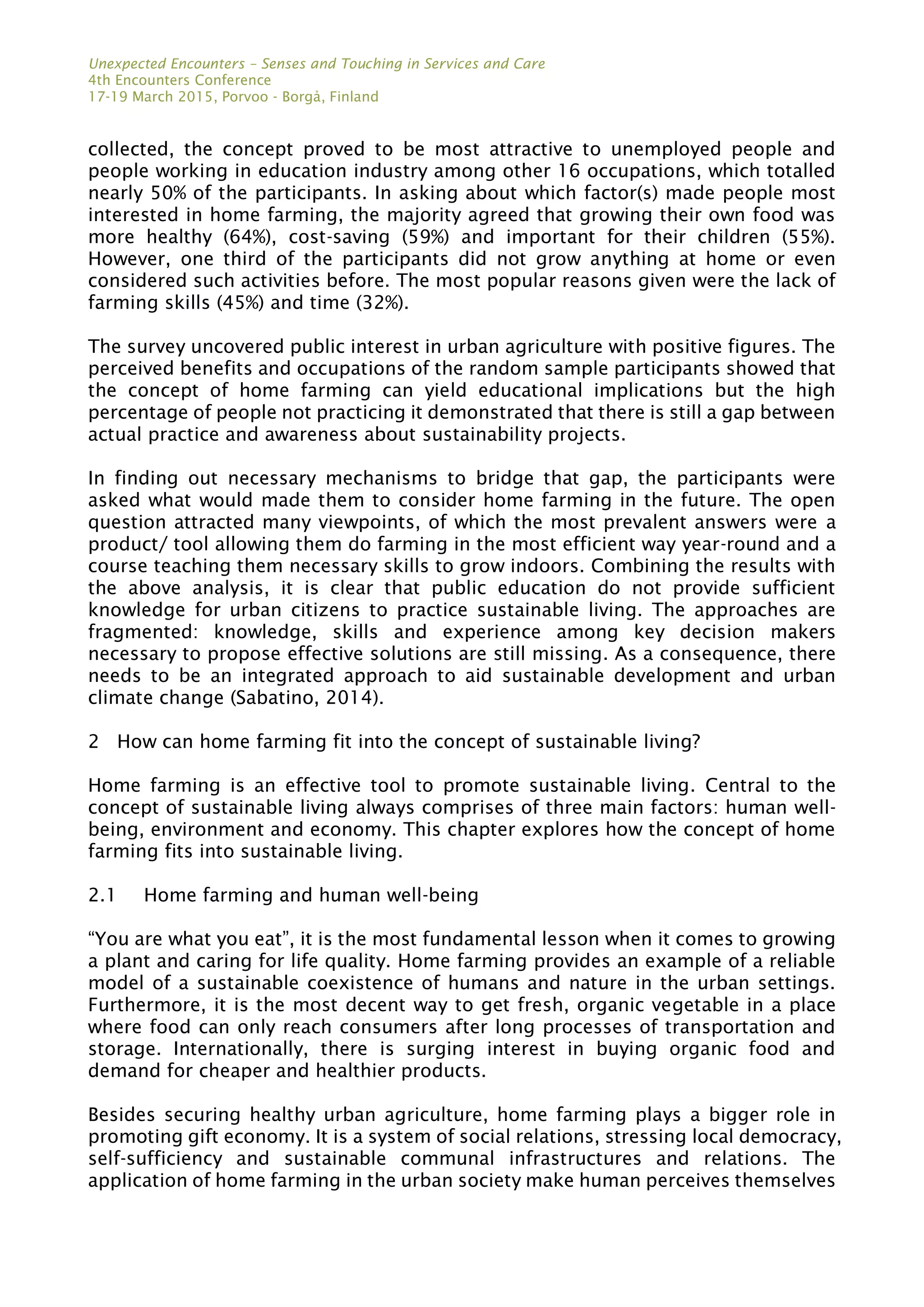 Use of Home Farming for Public Education | PDF