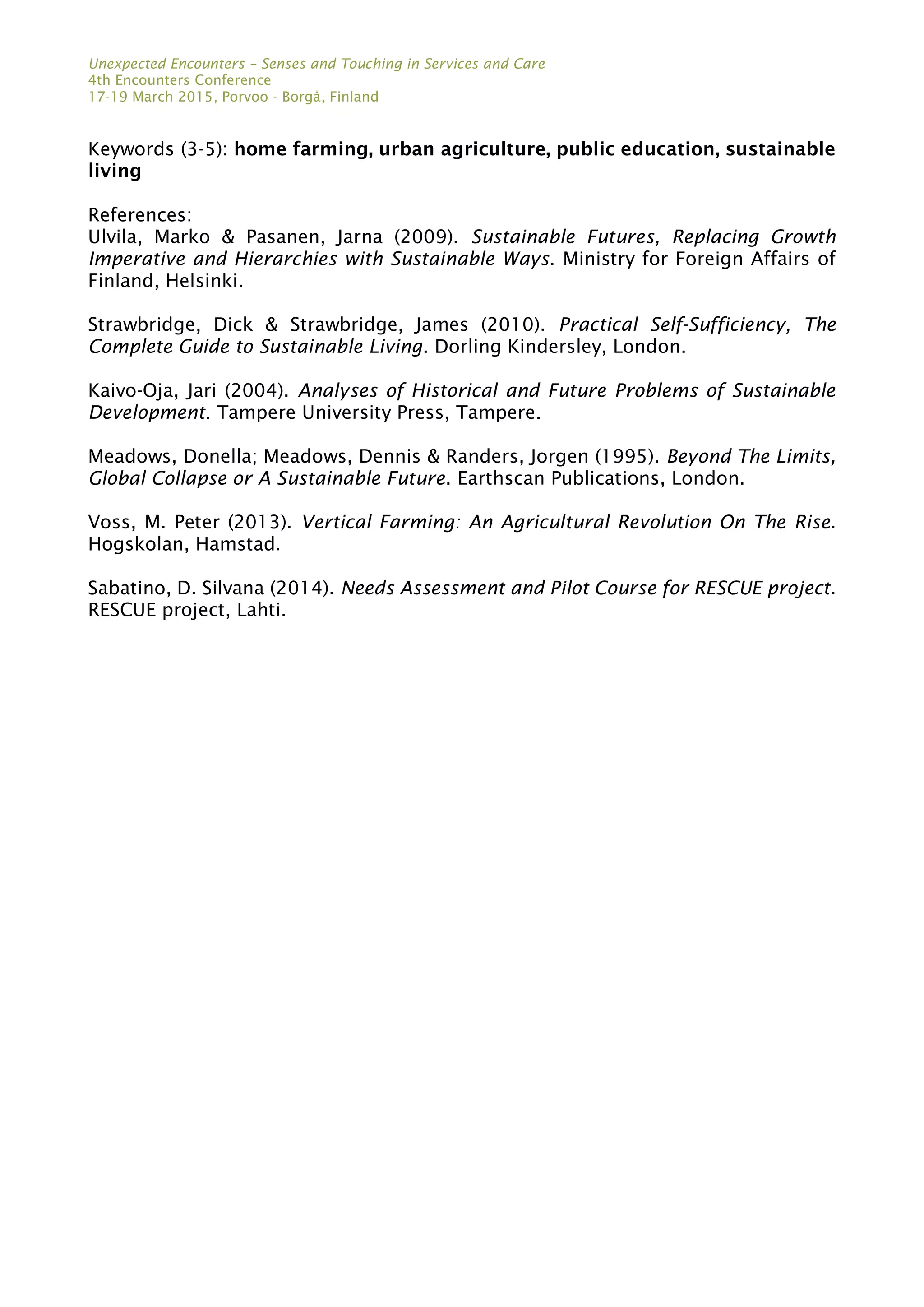 Use of Home Farming for Public Education | PDF