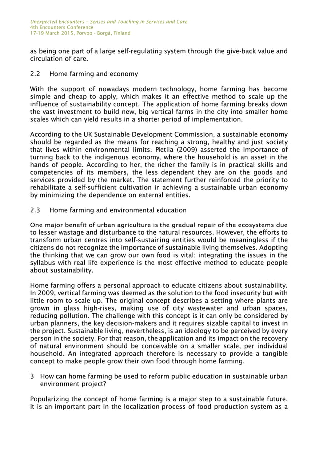 Use of Home Farming for Public Education | PDF