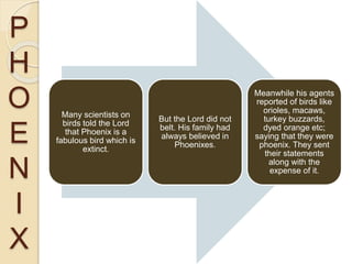 Phoenix | PPTX | Birdwatching | Hobbies & Interests