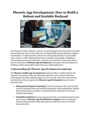 Phoenix App Development How to Build a Robust and Scalable Backend.pdf