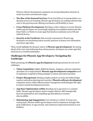 Phoenix App Development Trends, Challenges, and the Future of Local Tech | PDF