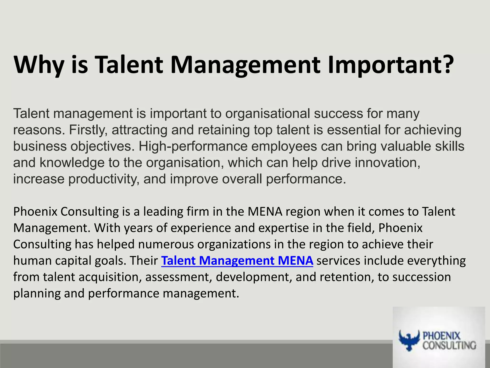 Why Is Talent Management Important PPT Why Is Talent Management Important PPT