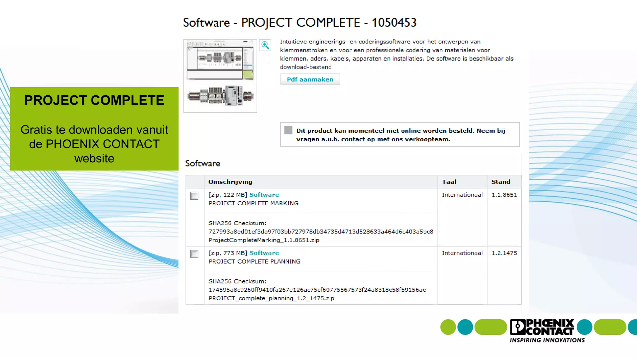 PHOENIX CONTACT - Project Complete - Software for Planning and Marking ...