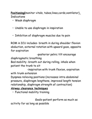 physiotherapy in icu patients | DOC