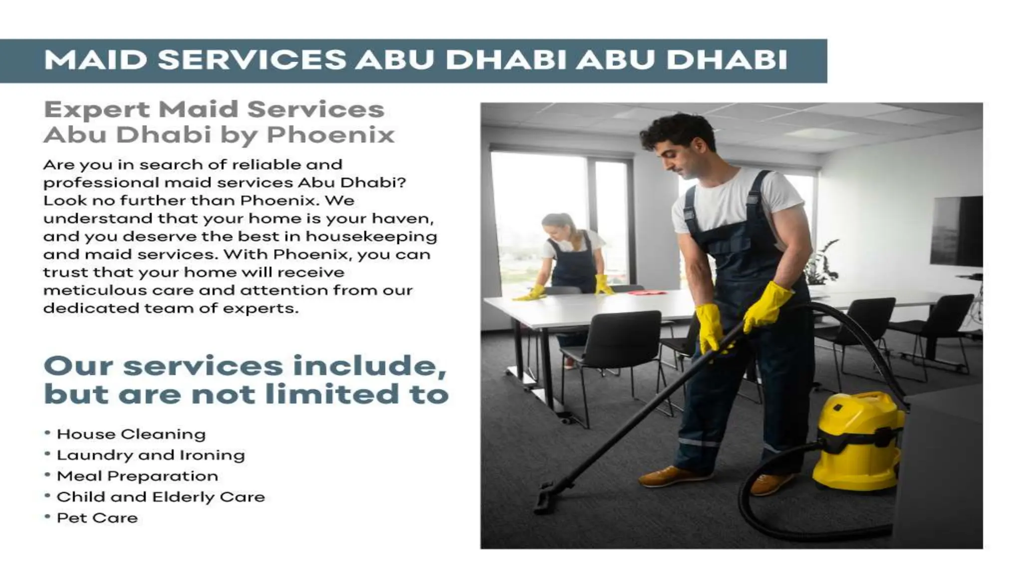 Maid services Abu Dhabi: phoenix Abu Dhabi | PPT