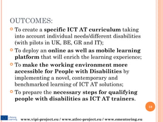 ICT/AT training for people with disabilities | PPT | Special Education ...