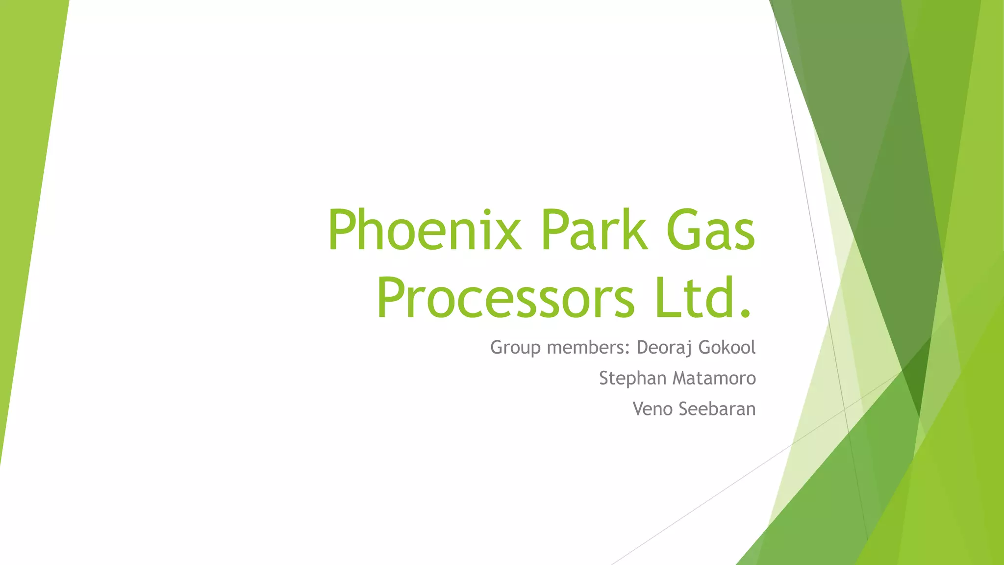 Phoenix park gas processors ltd presentation | PPTX