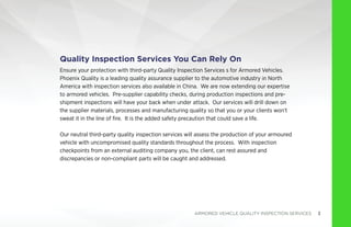Phoenix Quality armored vehicle inspections | PDF | Automotive Industry ...