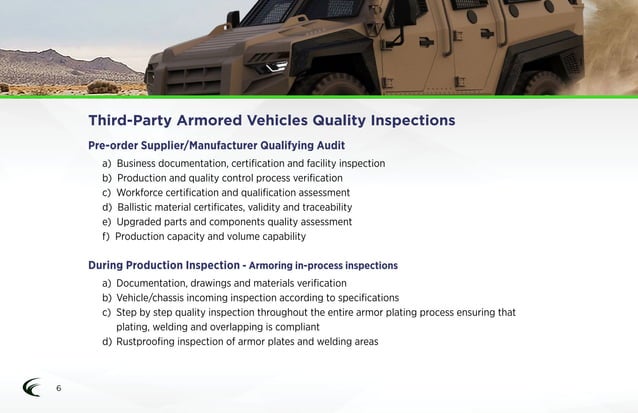 Phoenix Quality armored vehicle inspections | PPT