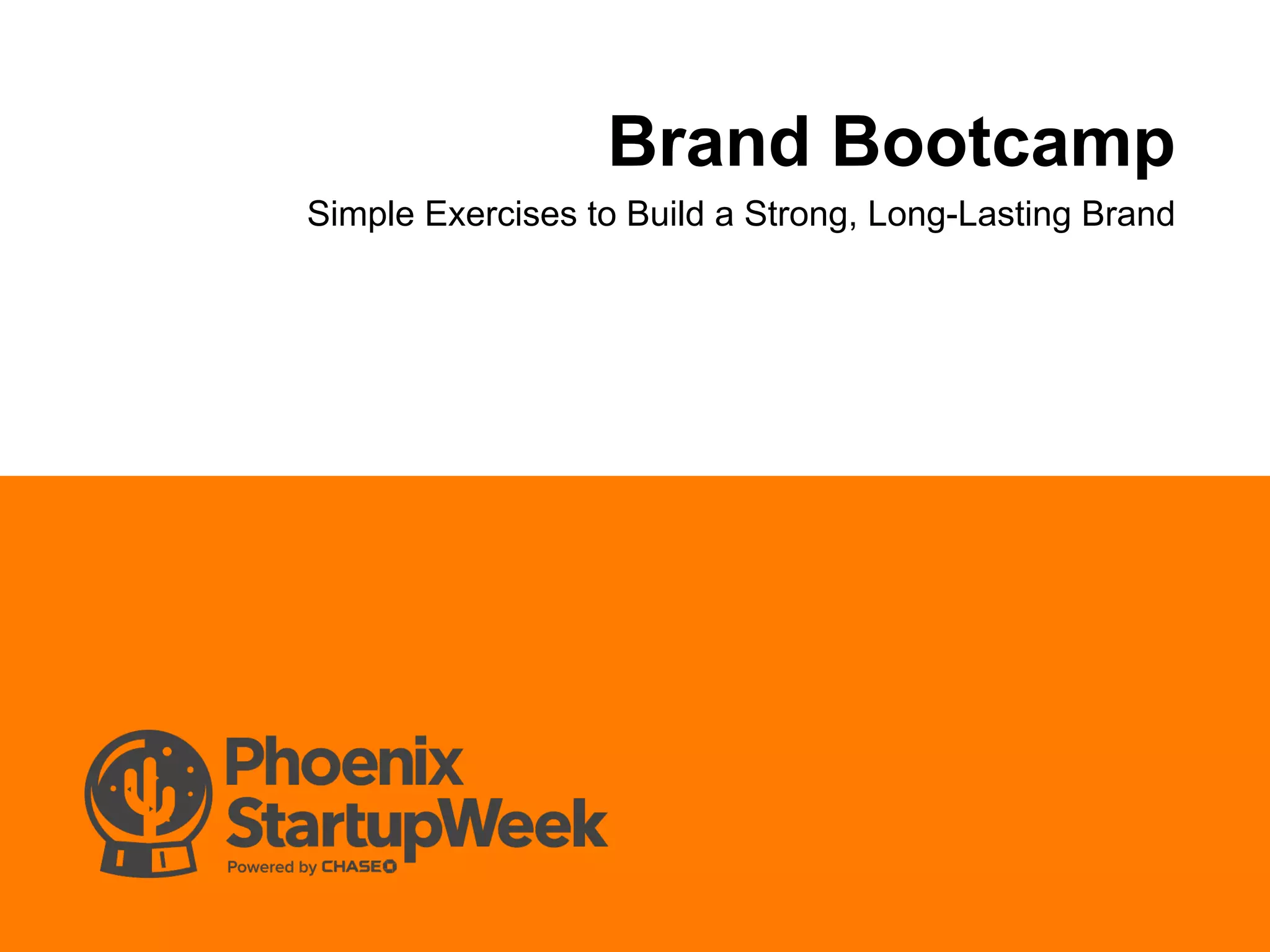 Brand Bootcamp: Simple Exercises to Build a Strong, Long-Lasting Brand ...