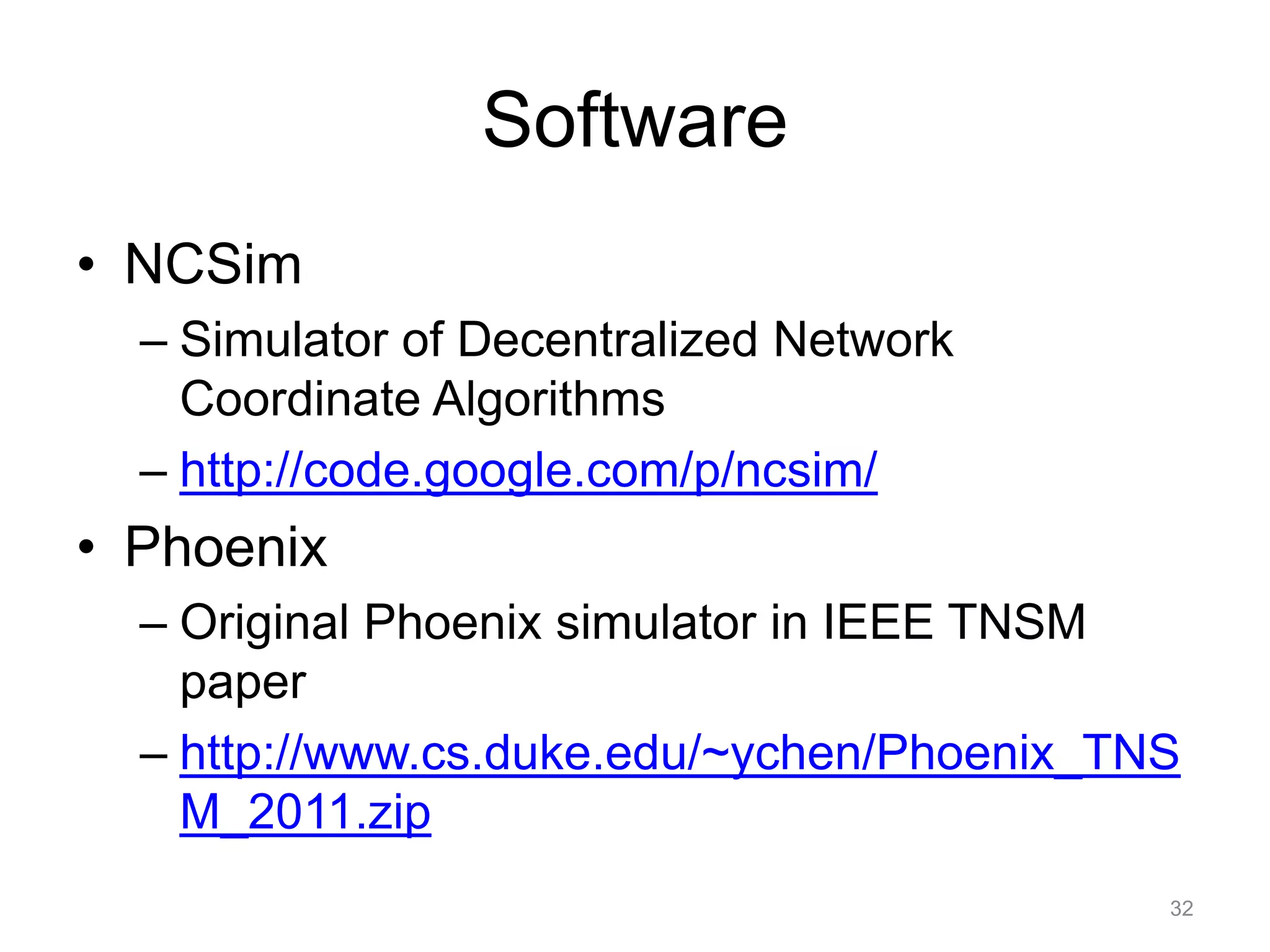 Phoenix: A Weight-based Network Coordinate System Using Matrix Factorization | PPTX | Computer ...