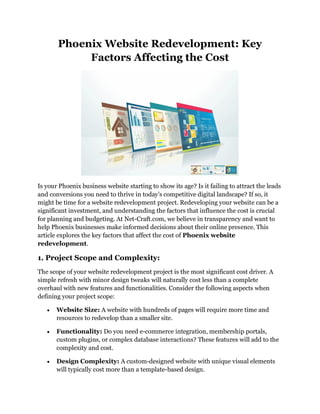 Phoenix Website Redevelopment Key Factors Affecting the Cost | PDF