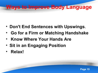 Body language | PPT