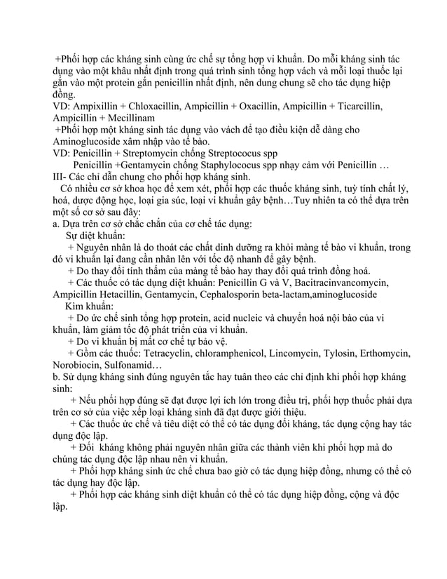 Phoi hop khang sinh | PDF