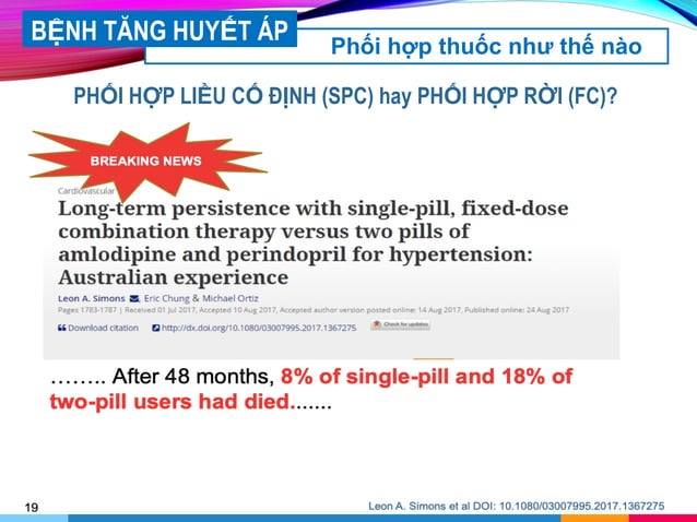 Phối hợp thuốc trong điều trị tăng huyết áp | PDF