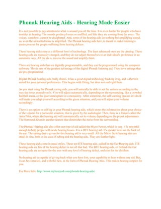 Phonak hearing aids | DOCX