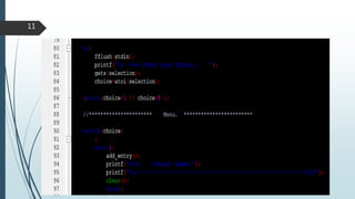 Phonebook project in C | PPTX