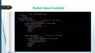 Phonebook project in C | PPTX