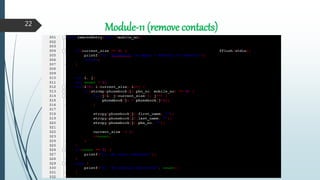 Phonebook project in C | PPTX