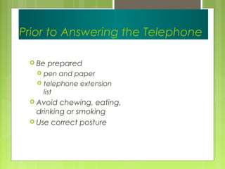 Phone conversation techniques | PPT
