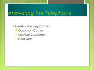 Phone conversation techniques | PPT