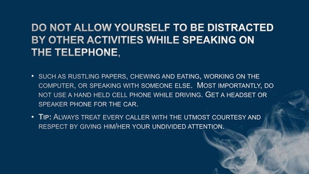 Telephone Etiquette Tips | PPTX