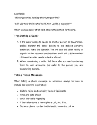 Phone Etiquette | DOC