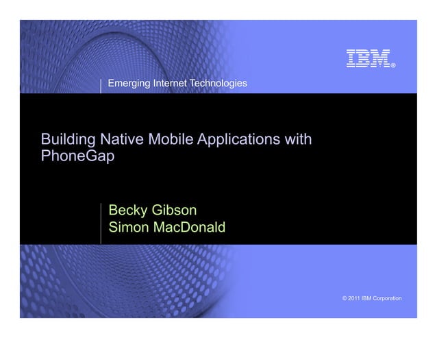 Building Native Mobile Applications with PhoneGap | PPT