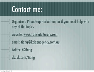 PhoneGap @ Javascript Directions | PPT