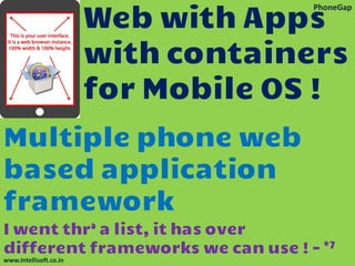 Why PhoneGap, a different perception ? | PPTX