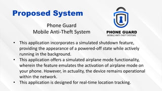 PHONE GUARD MOBILE ANTI THEFT SYSTEM JAVA | PPTX