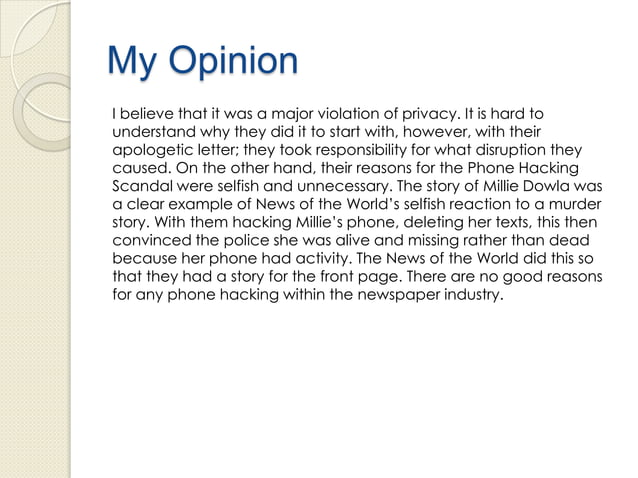 Phone hacking scandal | PPT