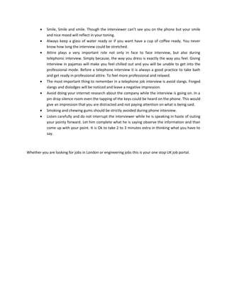 Phone interview etiquette | PDF