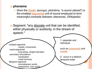 Phoneme and feature theory | PPTX