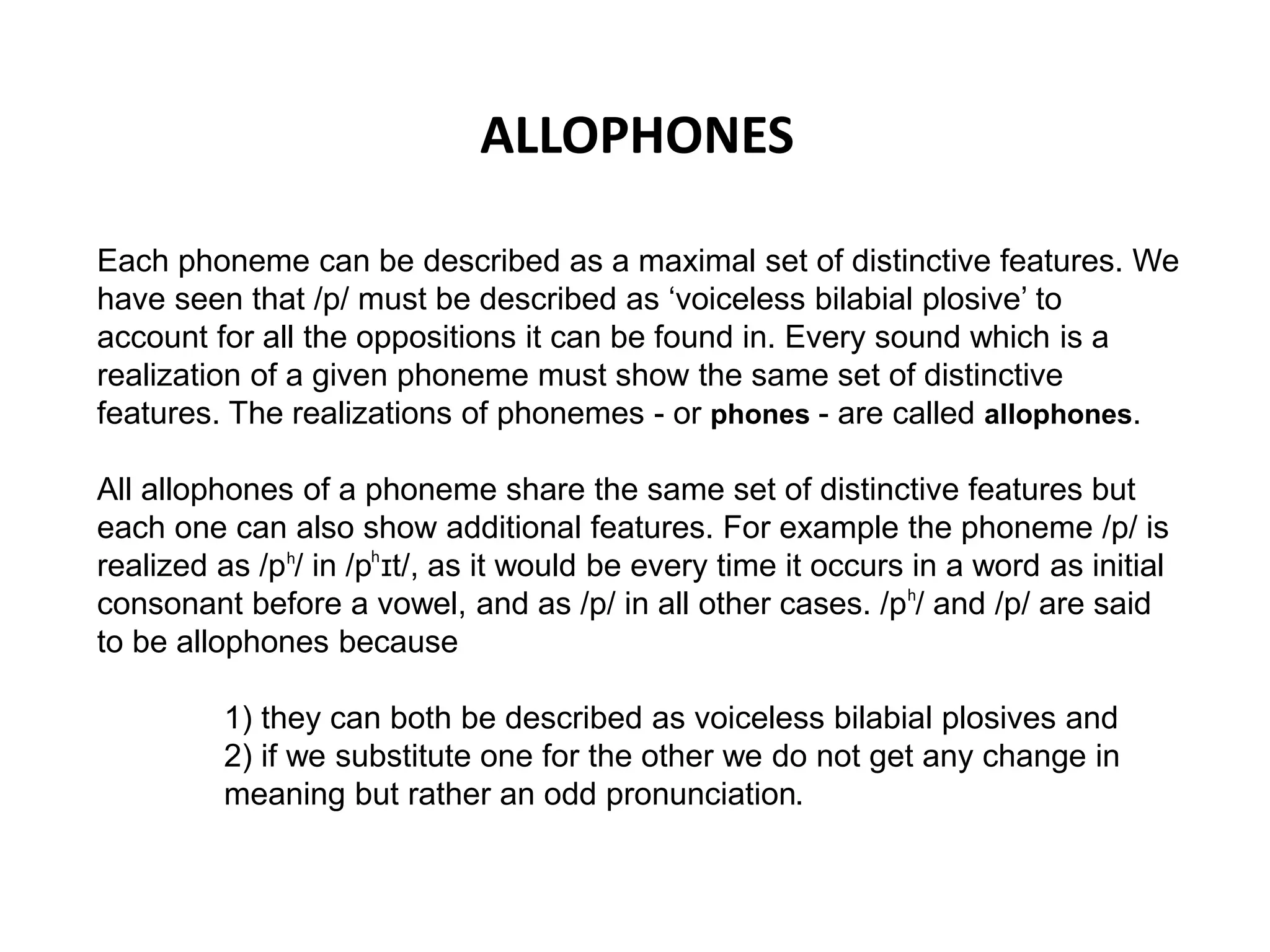 Phonemes and allophones | PPTX