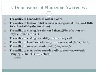 Phonemic Awareness | PPTX