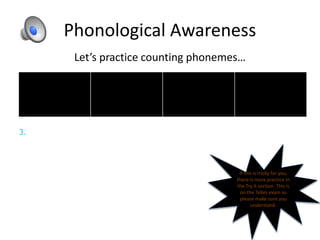 Phonemic awareness and the emerging reader ppt(1) | PPTX