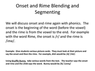 Phonemic awareness and the emerging reader ppt(1) | PPTX