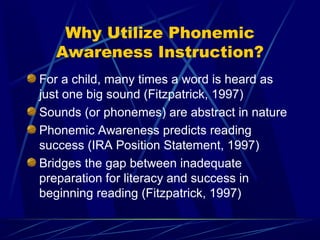 Phonemic awareness = Literacy success | PPT