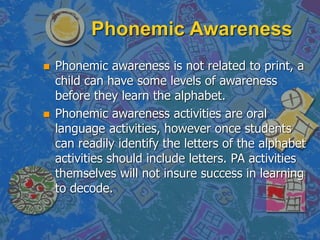 Phonemic awareness phonics and fluency | PDF